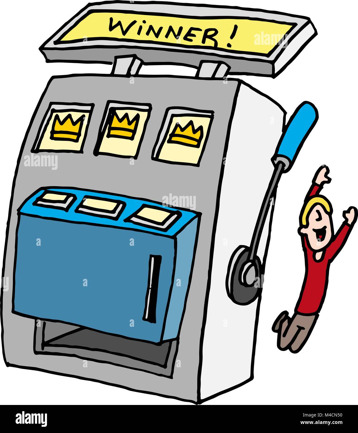 Man gambling machine Stock Vector Images - Alamy