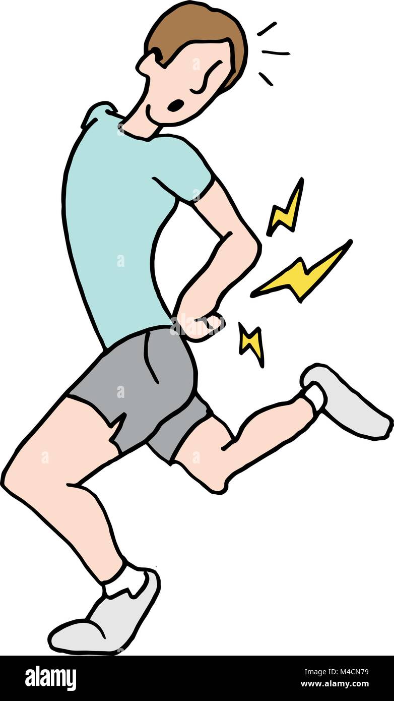 Back pain cartoon hi-res stock photography and images - Alamy