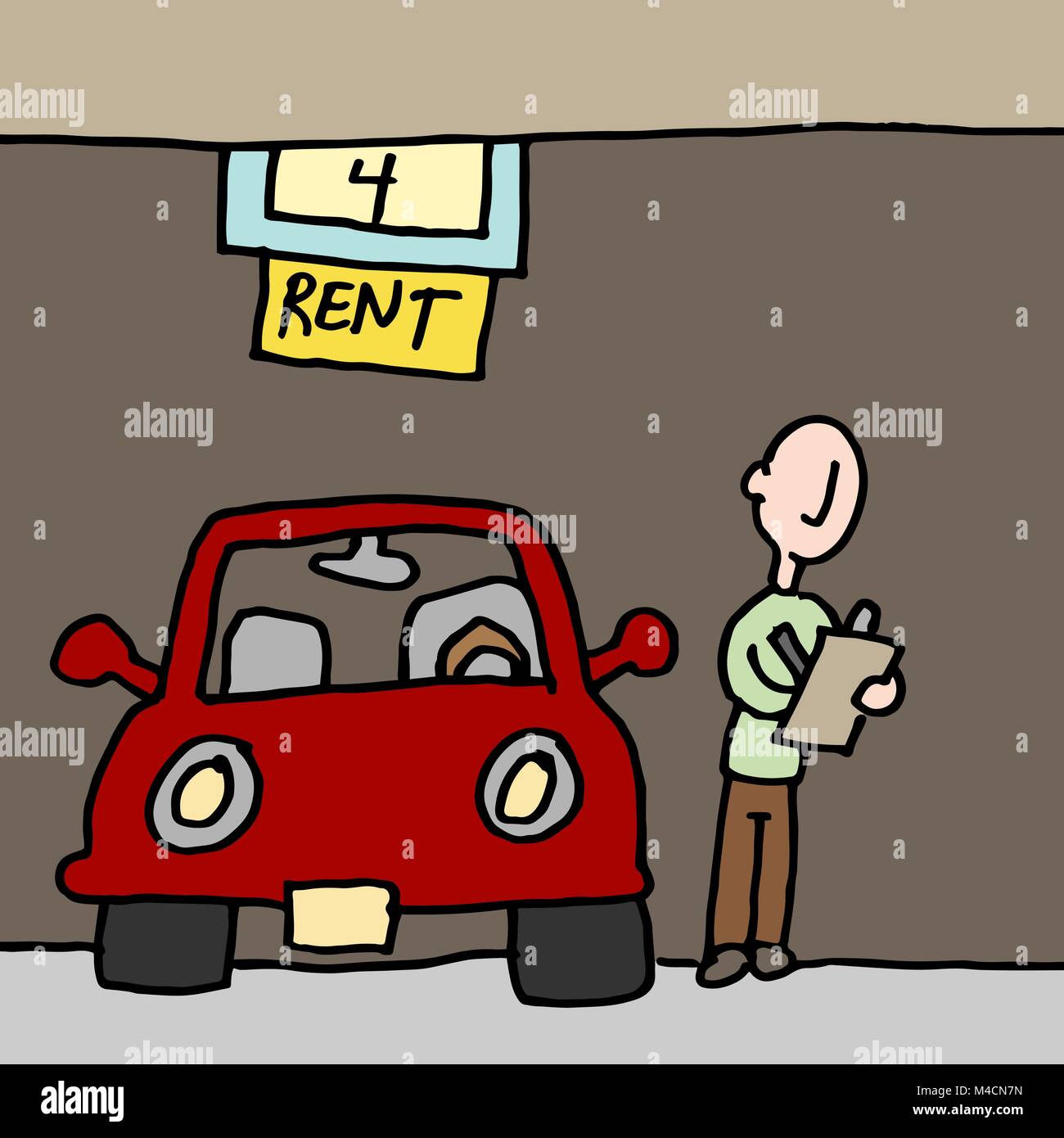 Cartoon Man Rent The Moonwalk Man