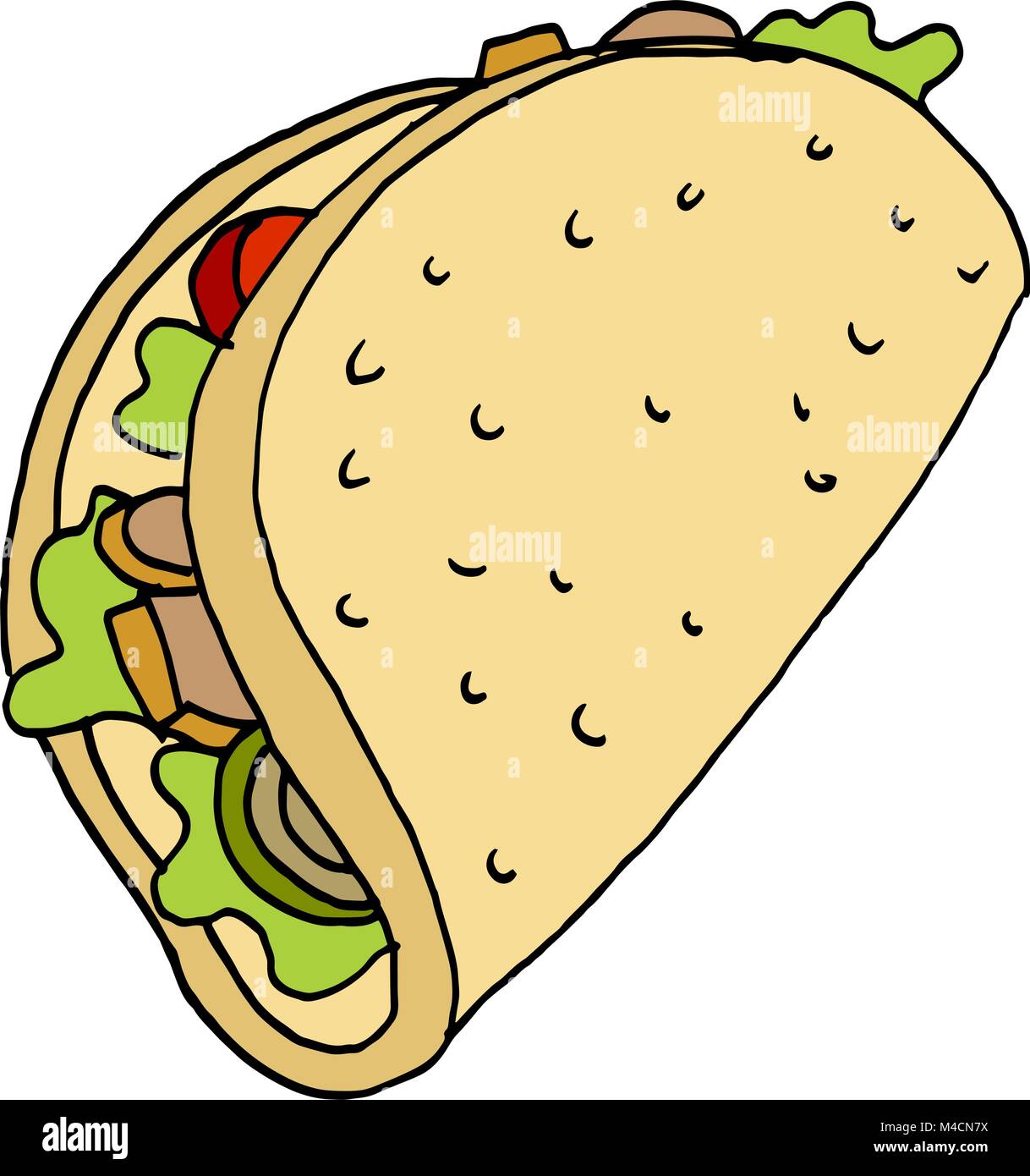 An image of a chicken flatbread sandwich Stock Vector Image & Art - Alamy