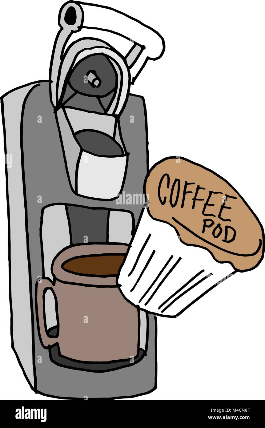 An image of a coffee pod machine Stock Vector Image & Art - Alamy