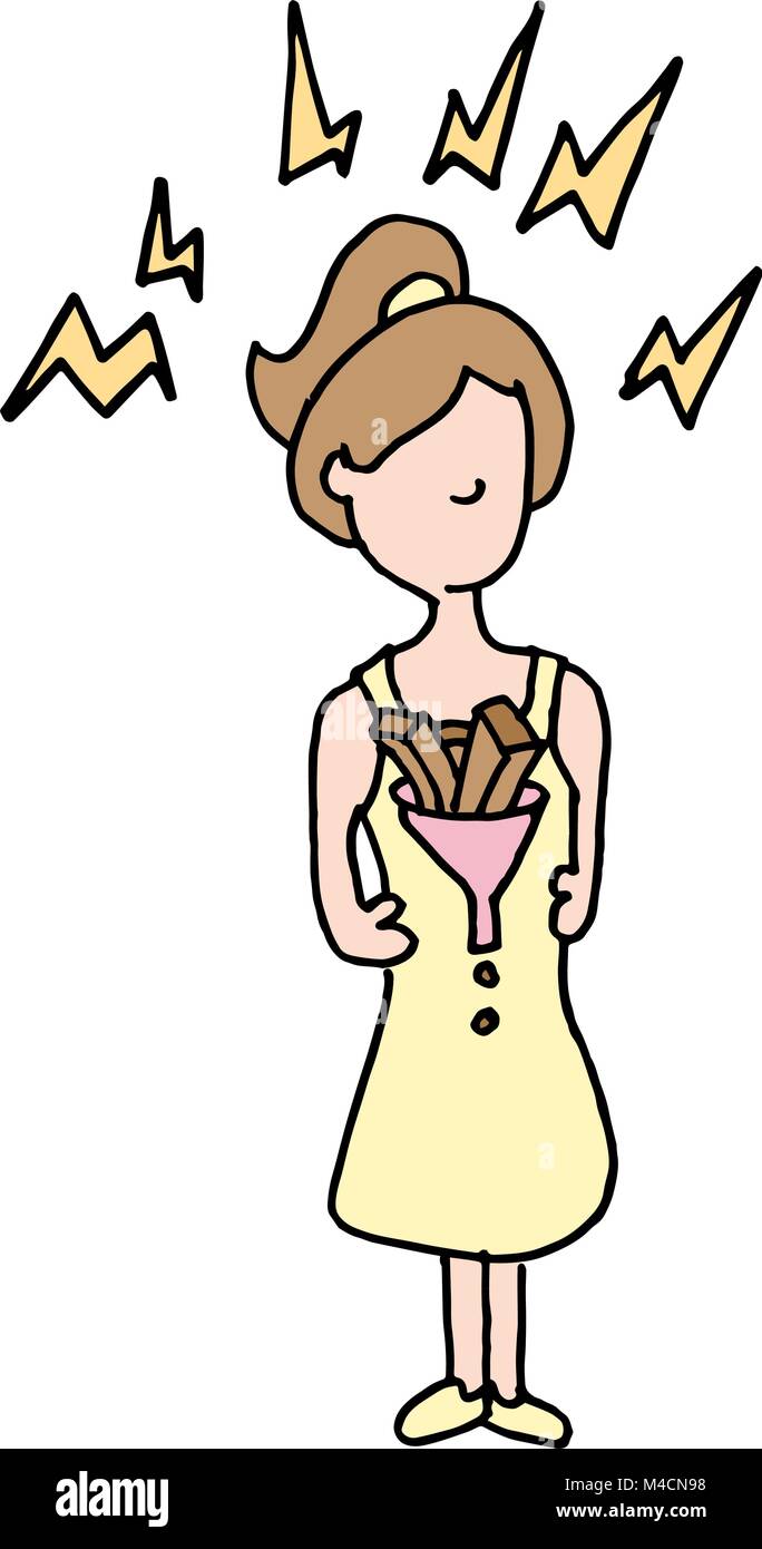 An image of a girl with constipation Stock Vector Image & Art - Alamy