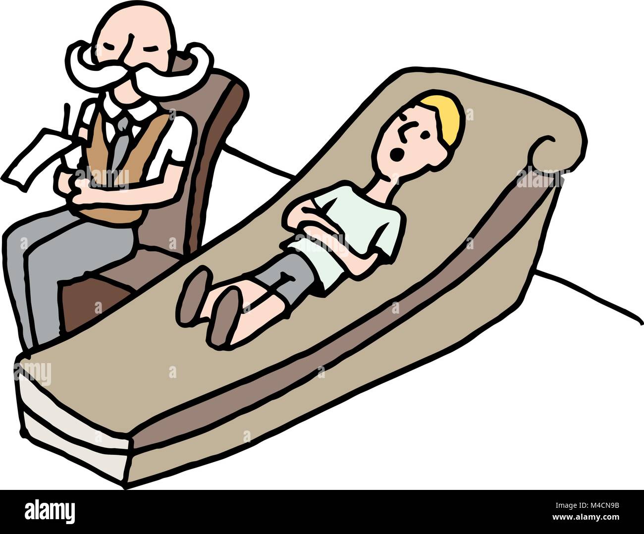 Psychiatrist couch cartoon hi-res stock photography and images - Alamy