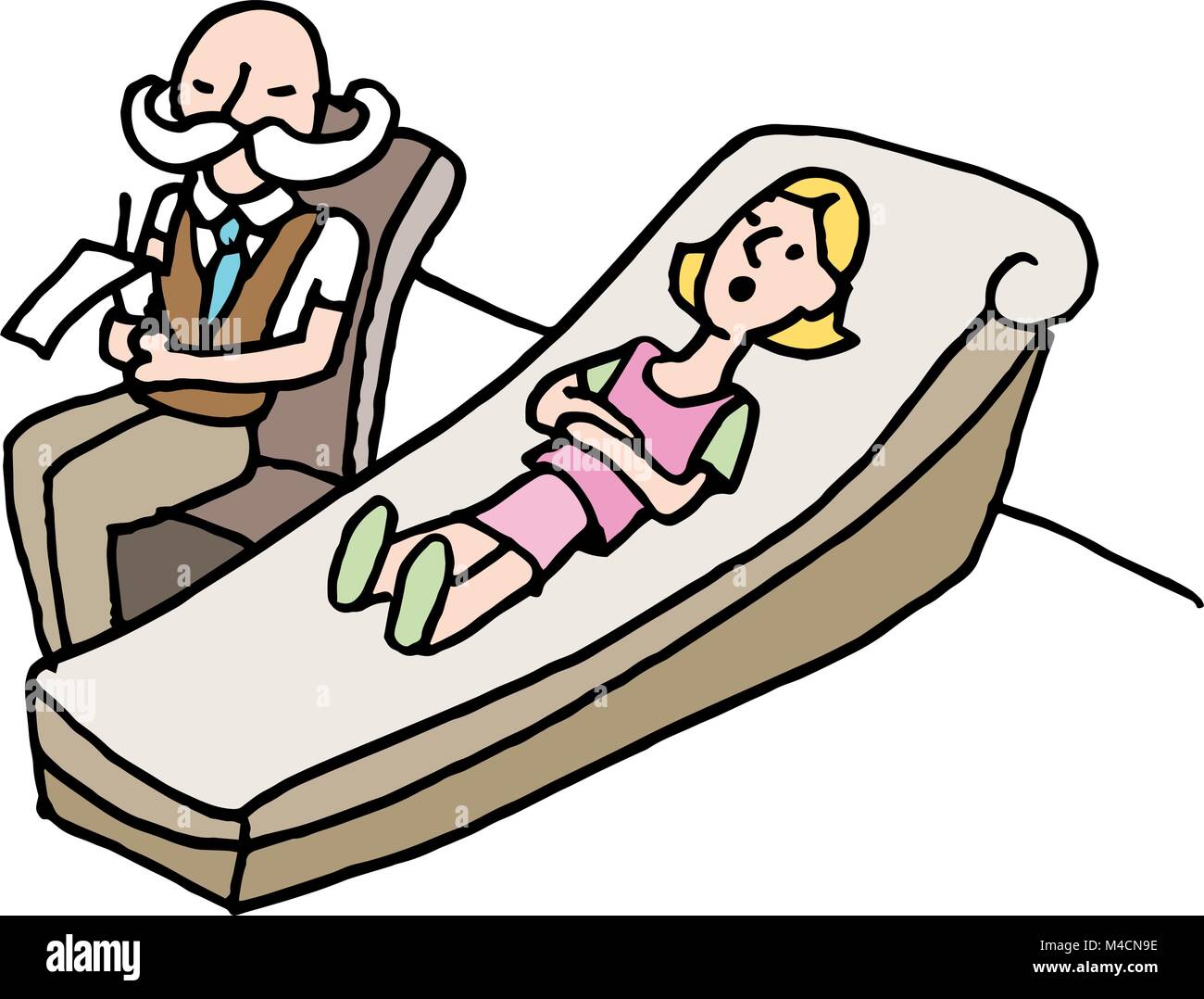 Psychiatrist couch cartoon hi-res stock photography and images - Alamy