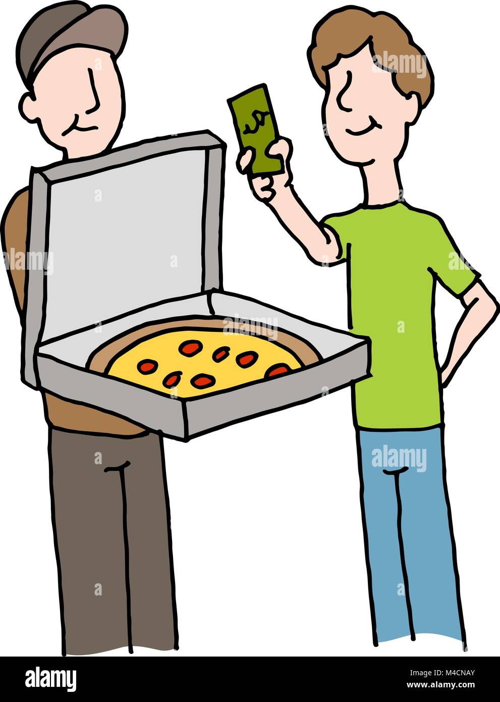 Worker customer paying Stock Vector Images - Alamy