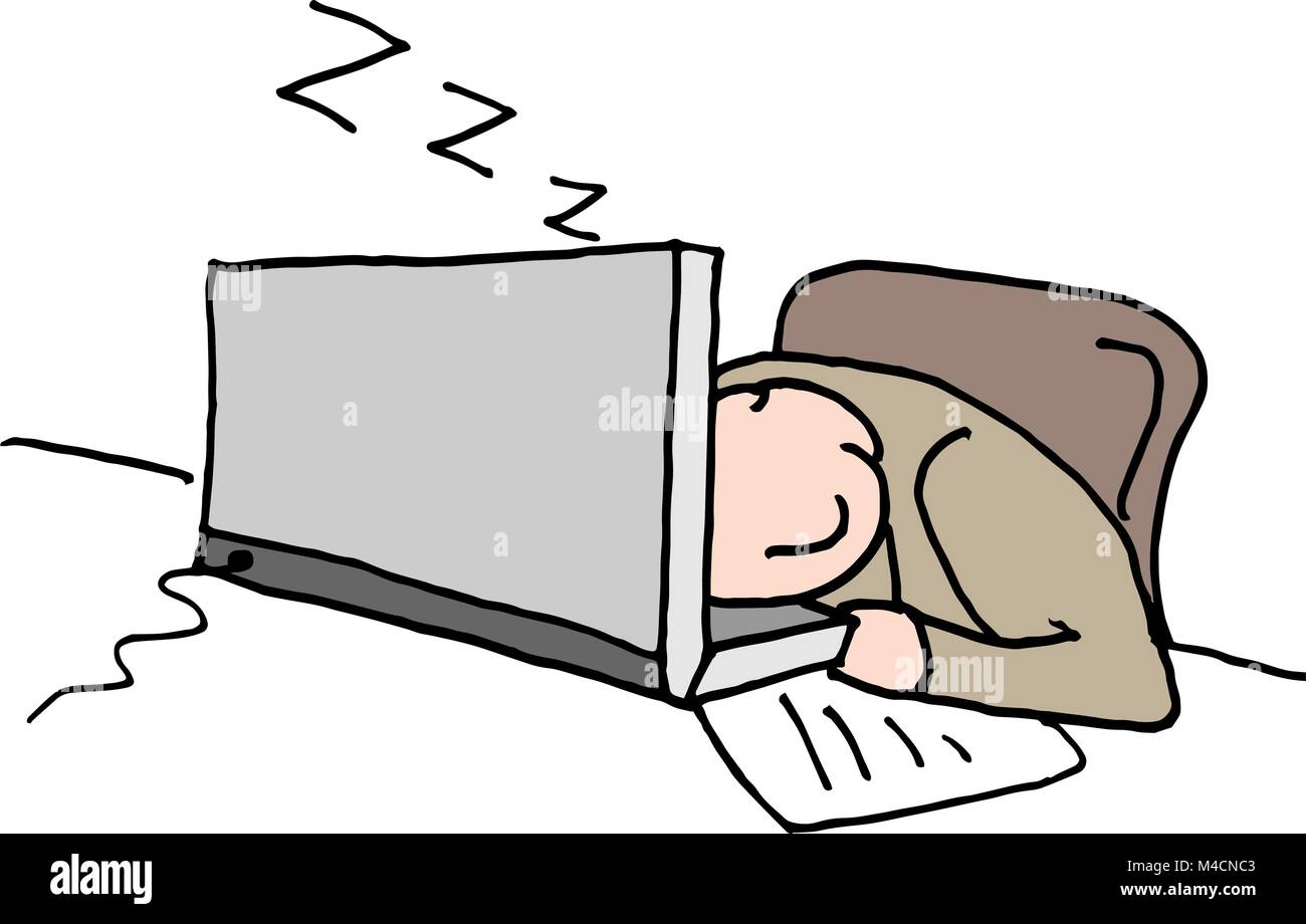 Workplace napping Stock Vector Images - Alamy