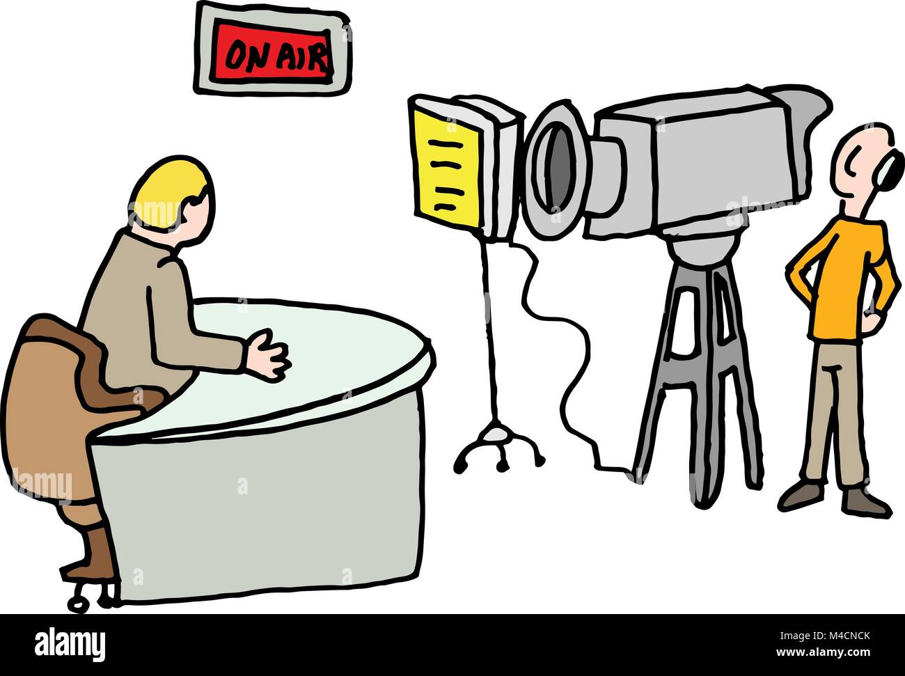 Newscaster vector vectors hi-res stock photography and images - Alamy