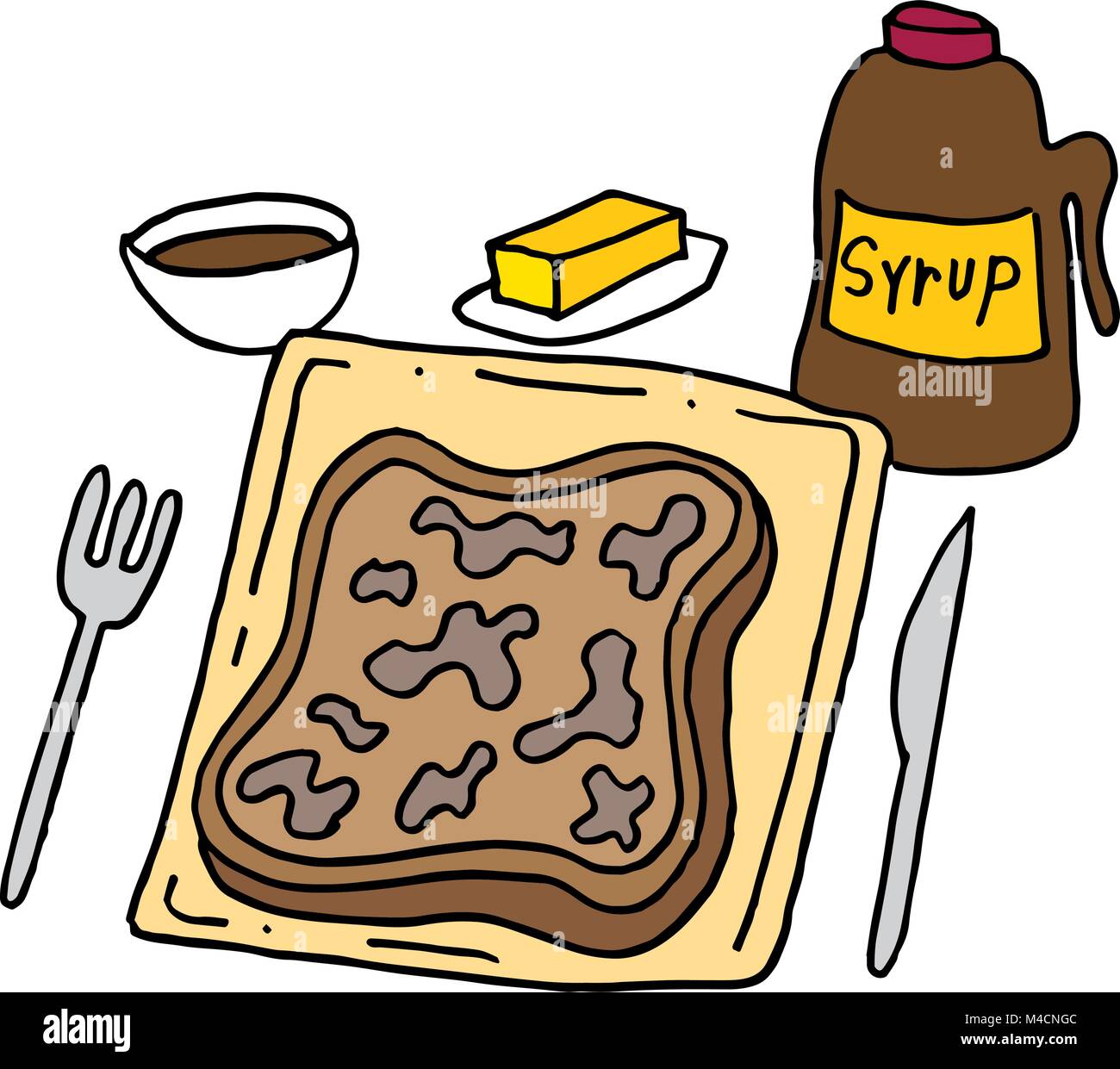 An image of a French toast breakfast Stock Vector Image & Art - Alamy