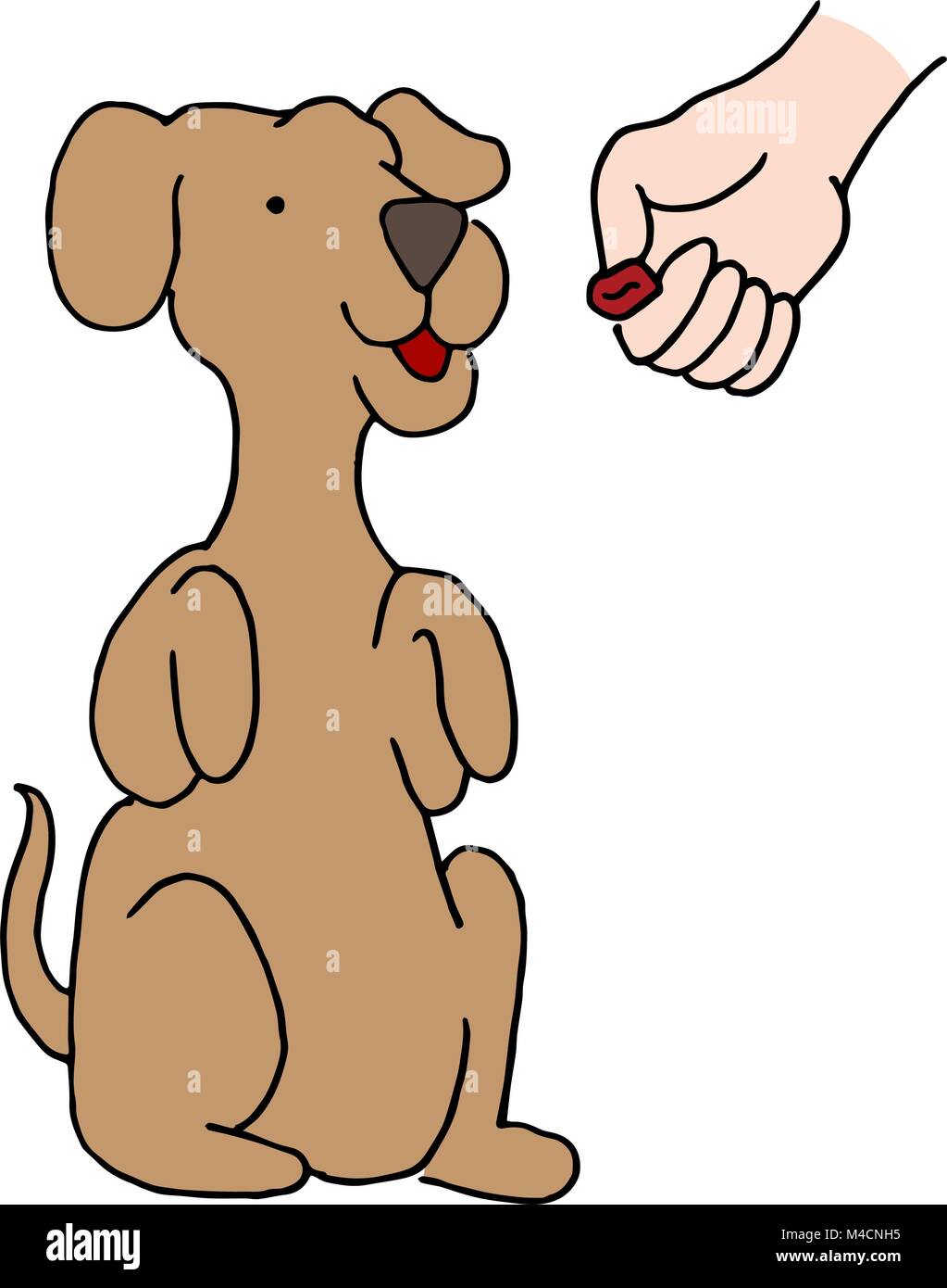 Cartoon dog begging hi-res stock photography and images - Alamy