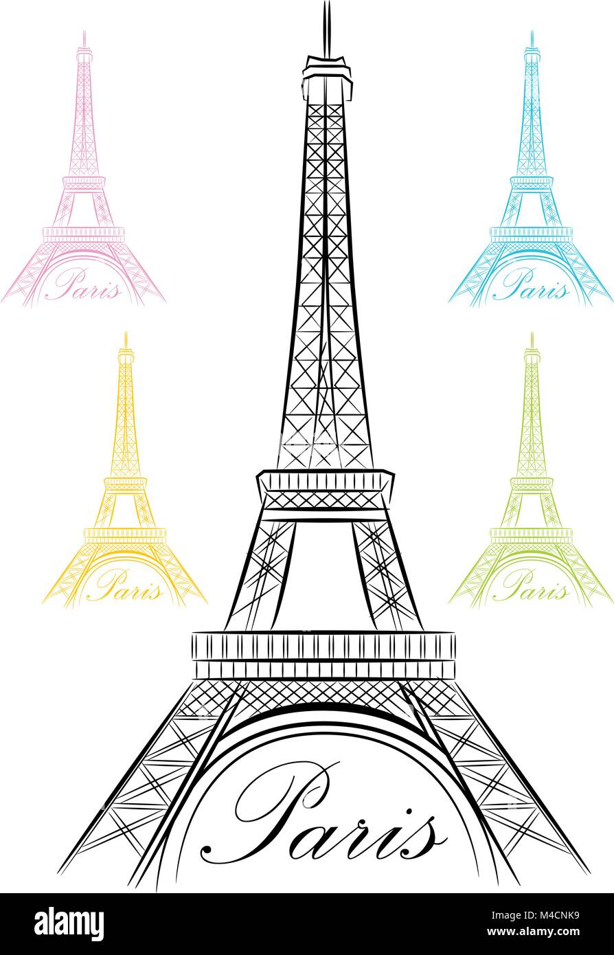 An image of a fancy Paris Eiffel Tower Icon Stock Vector Image & Art ...