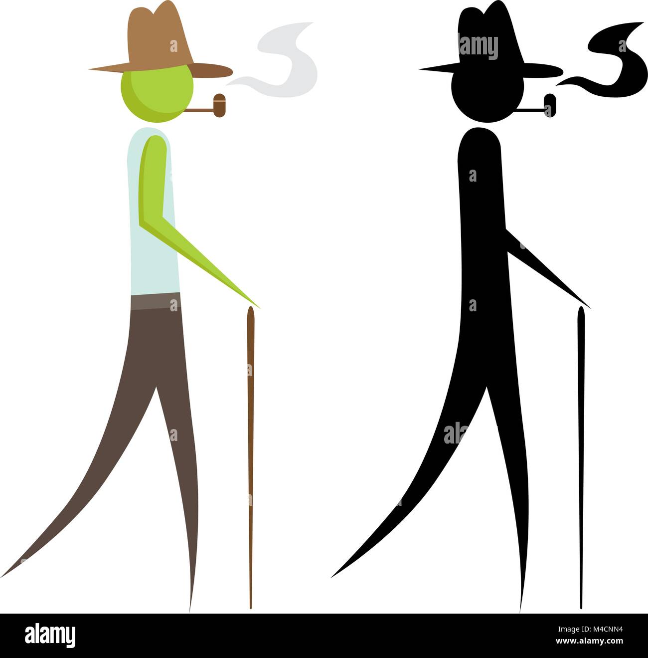 Walking stick Stock Vector Images - Alamy