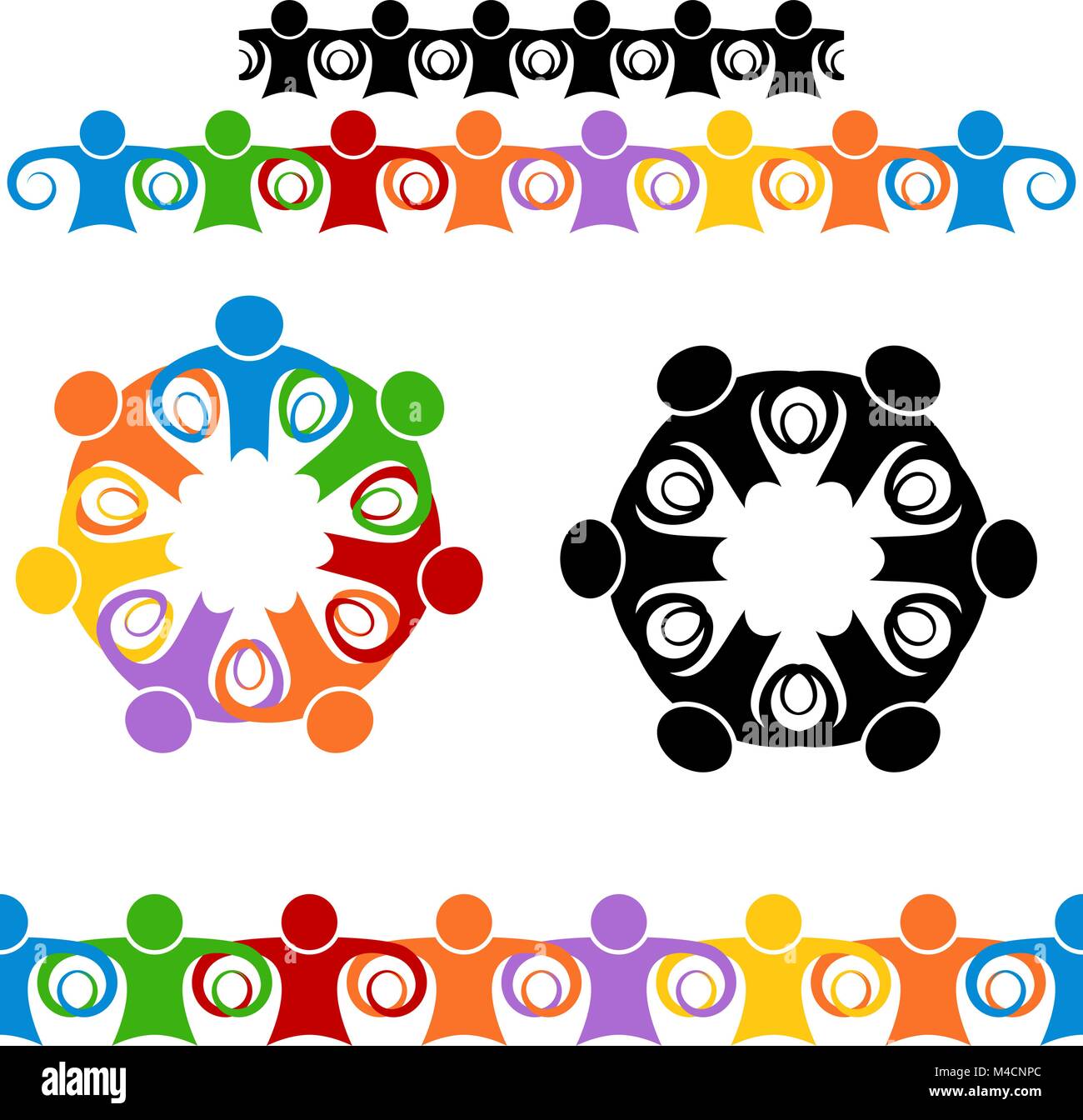 People holding hands Stock Vector Images - Alamy