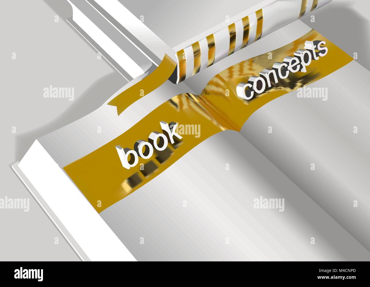 book concepts. Education concept. Open book on white background Stock ...