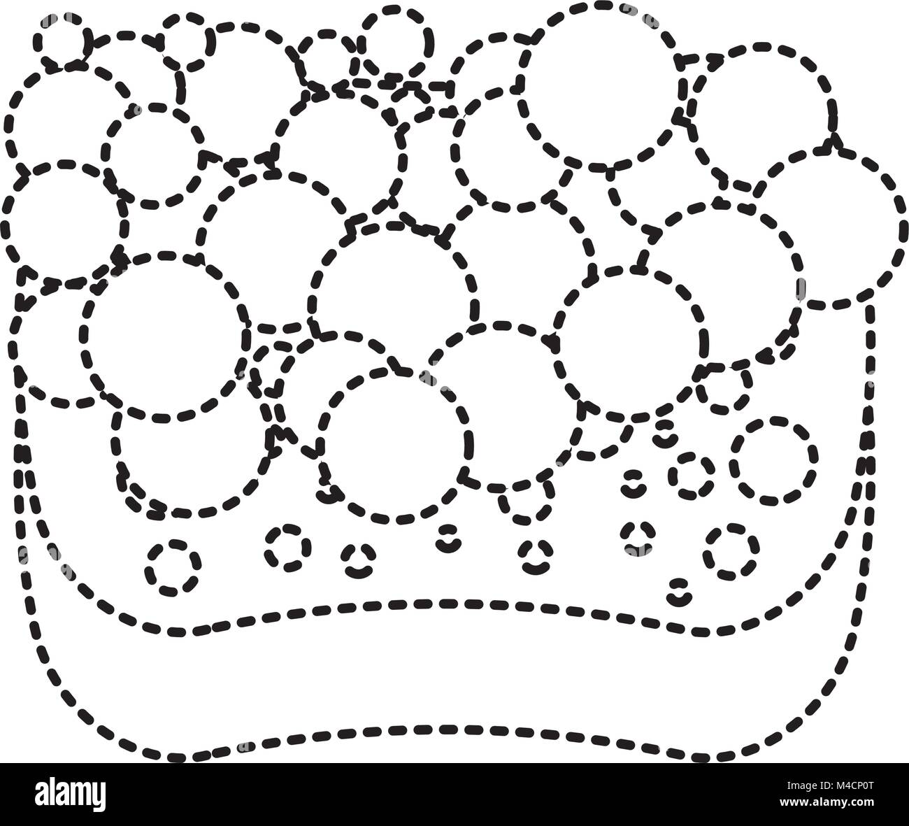 sponge bubbles foam soap clean vector illustration Stock Vector Image ...