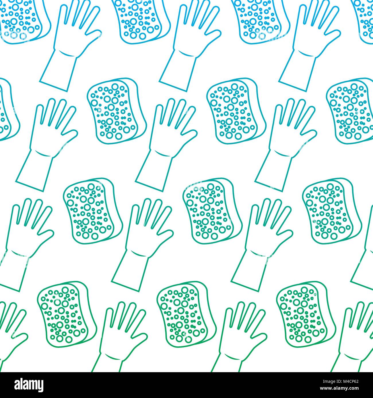 cleaning hygiene sponge and gloves wallpaper vector illustration Stock ...