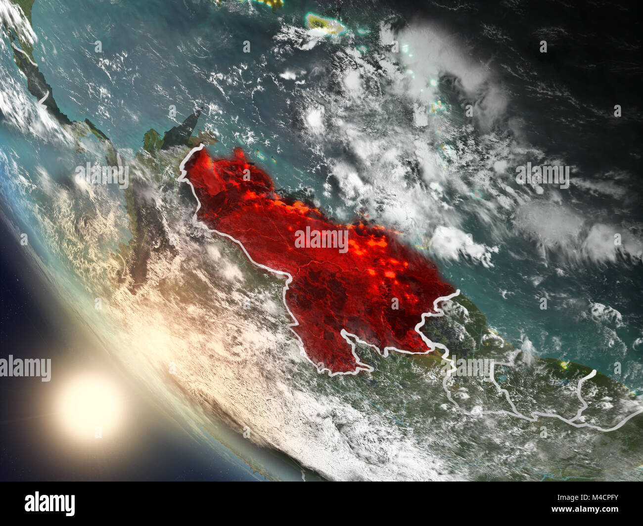 Satellite night view venezuela hi-res stock photography and images - Alamy