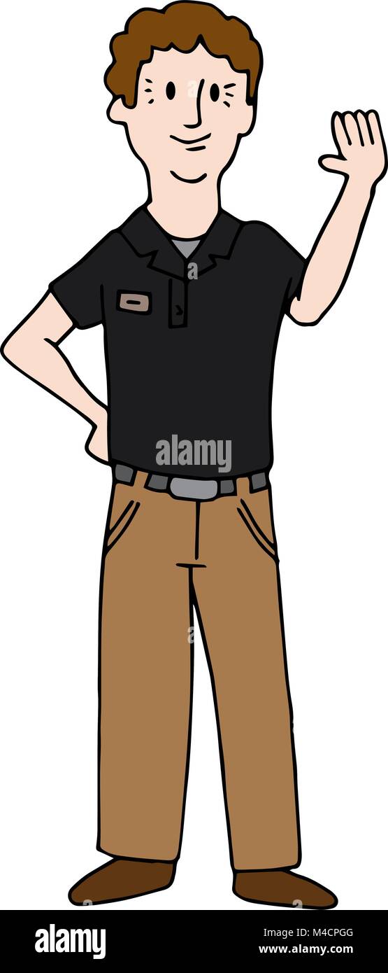 An image of a male customer service worker Stock Vector Image & Art - Alamy