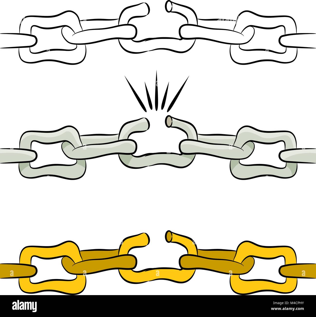 An image of a broken link in a chain Stock Vector Image & Art - Alamy
