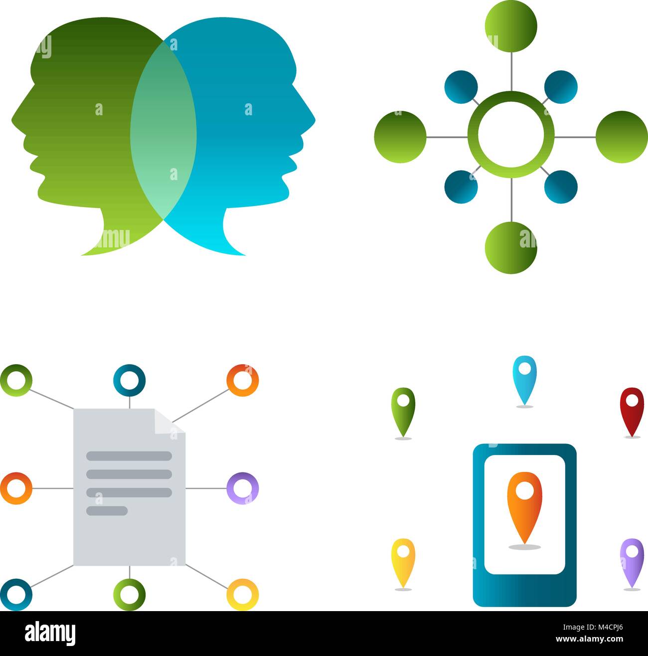 An image of a set of communication icons Stock Vector Image & Art - Alamy