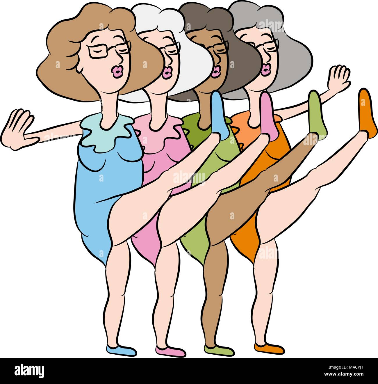 Kicking Legs Up Stock Vector Images Alamy