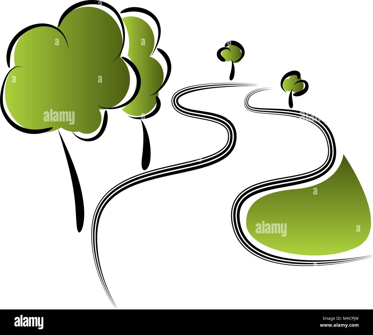 An image of a scenic road Stock Vector Image & Art - Alamy