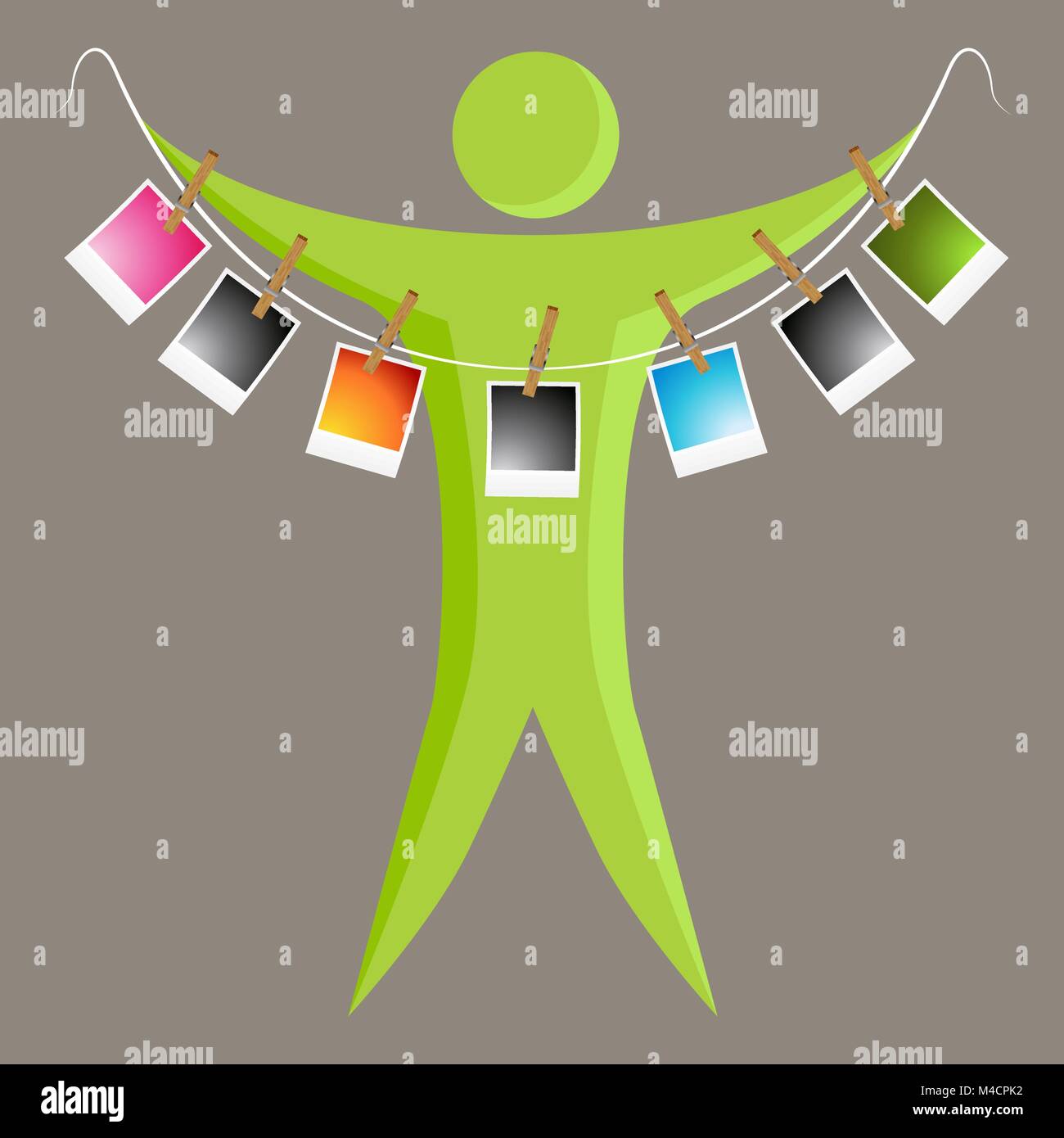 Holding photographs Stock Vector Images - Alamy