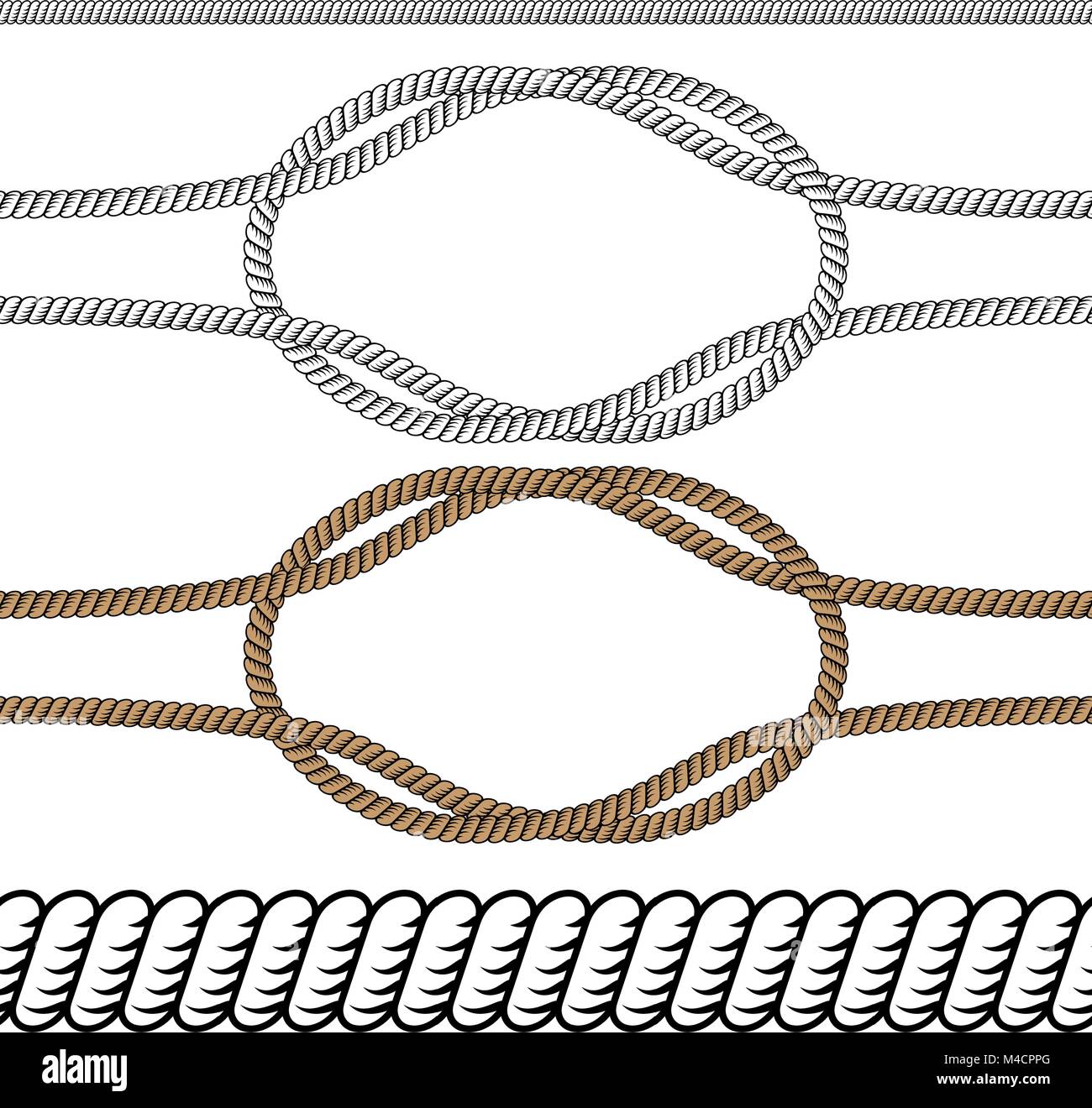 Rope knot pattern brown Stock Vector Images - Alamy