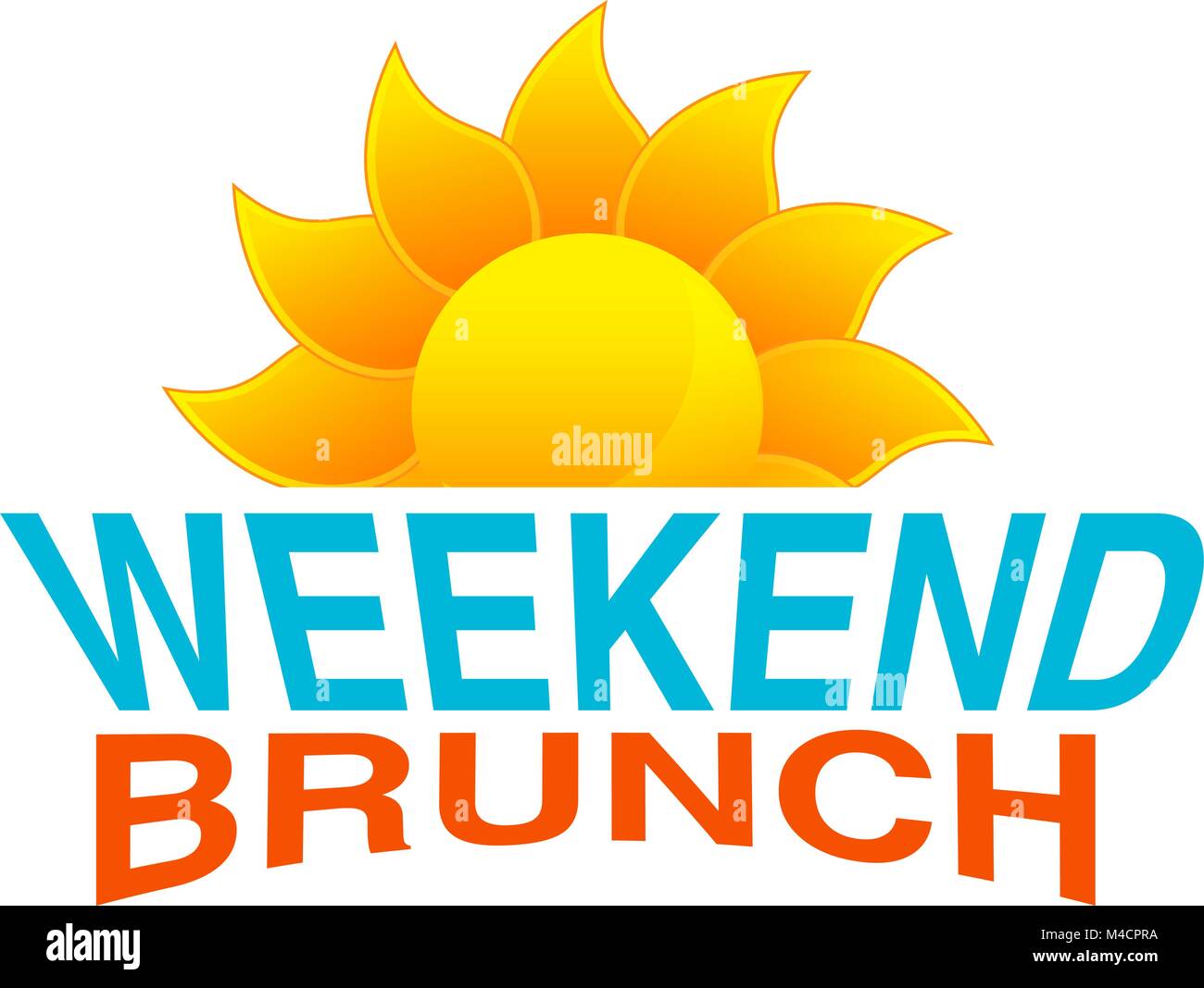 An image of a weekend brunch text icon Stock Vector Image & Art - Alamy
