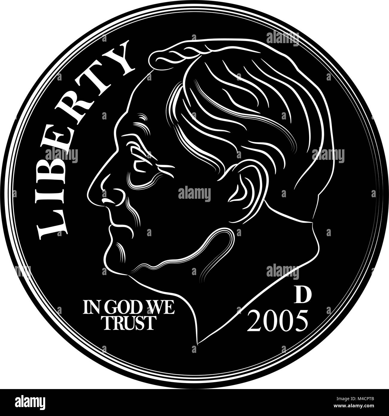Dime Clipart Black And White