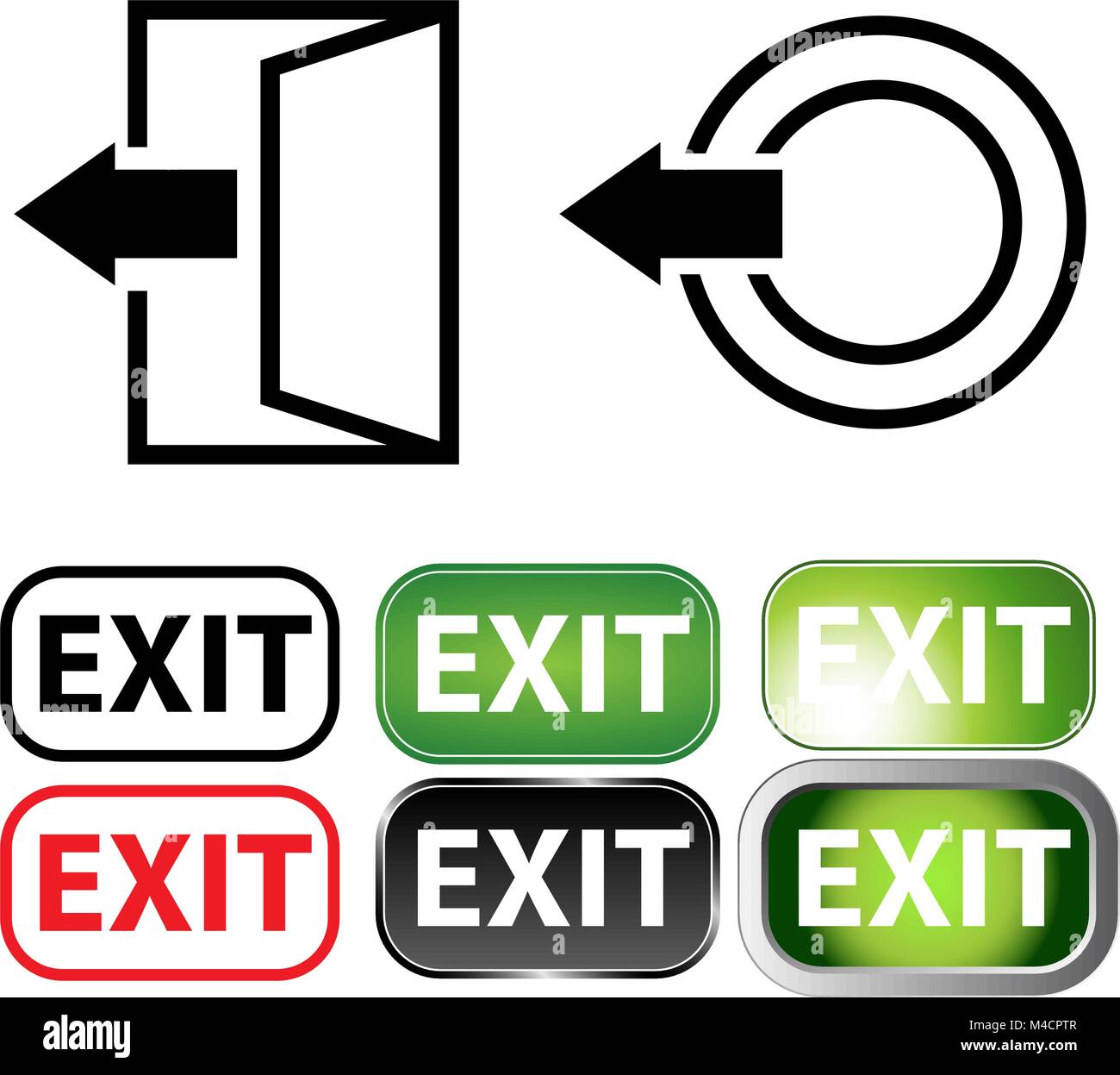 Exit text vector vectors hi-res stock photography and images - Alamy