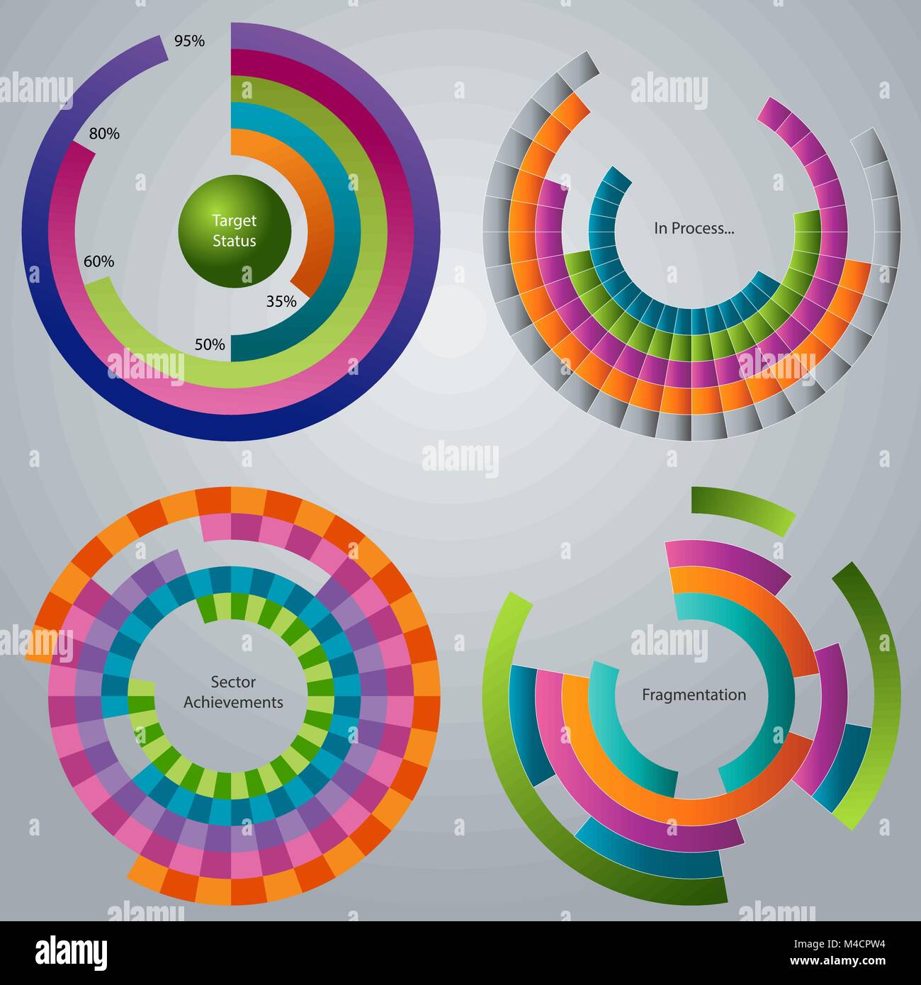 An image of a a business processing stages wheel set Stock Vector Image ...