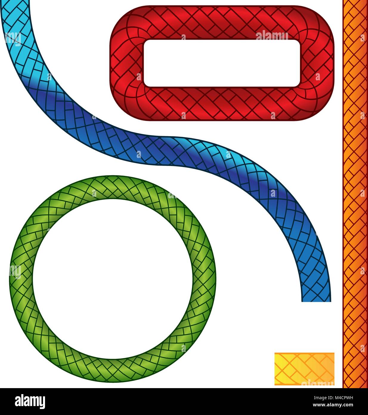 Yellow braided pattern Stock Vector Images - Alamy