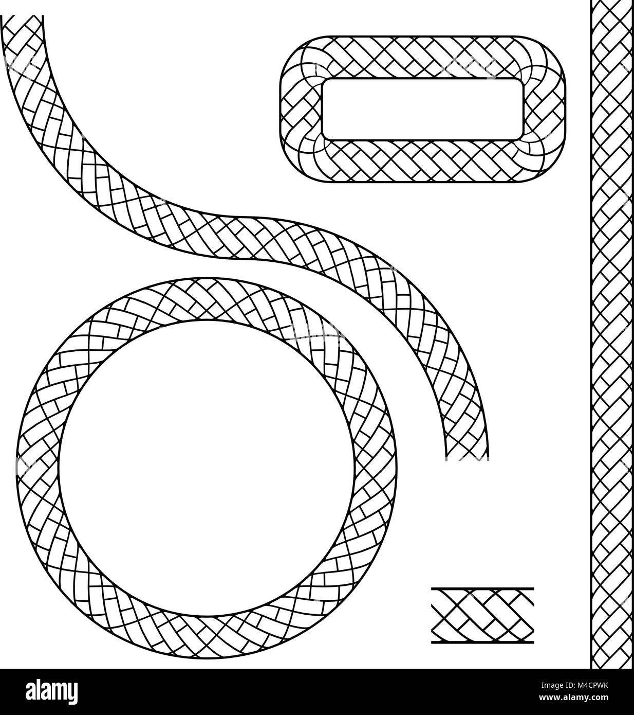 An image of a repeating rope pattern icon set Stock Vector Image & Art ...