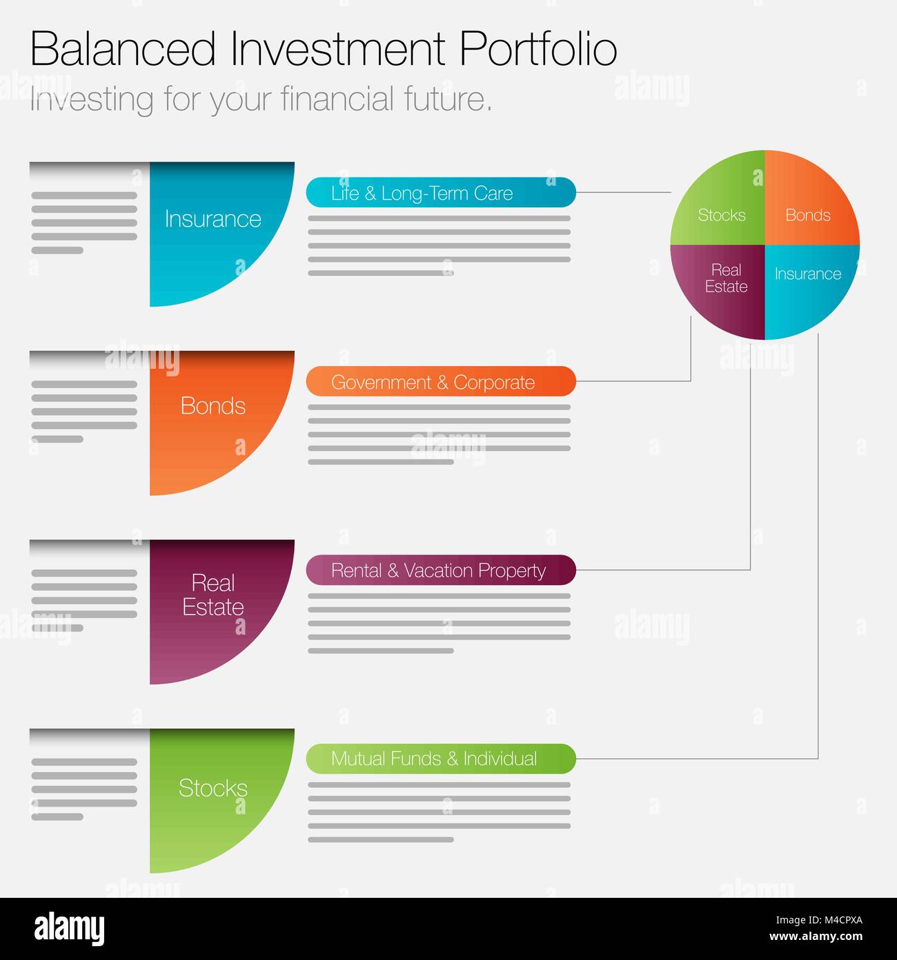 An image of a balanced investment portfolio icon Stock Vector Image ...