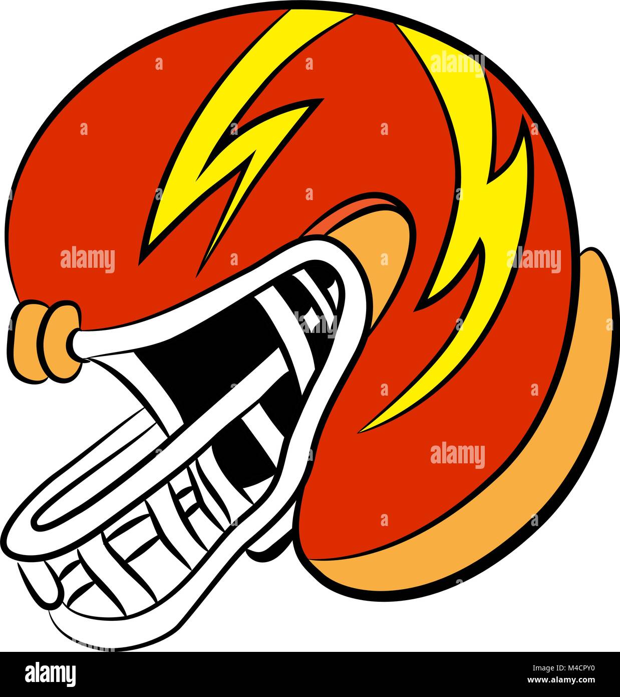 Cartoon football helmet hi-res stock photography and images - Alamy