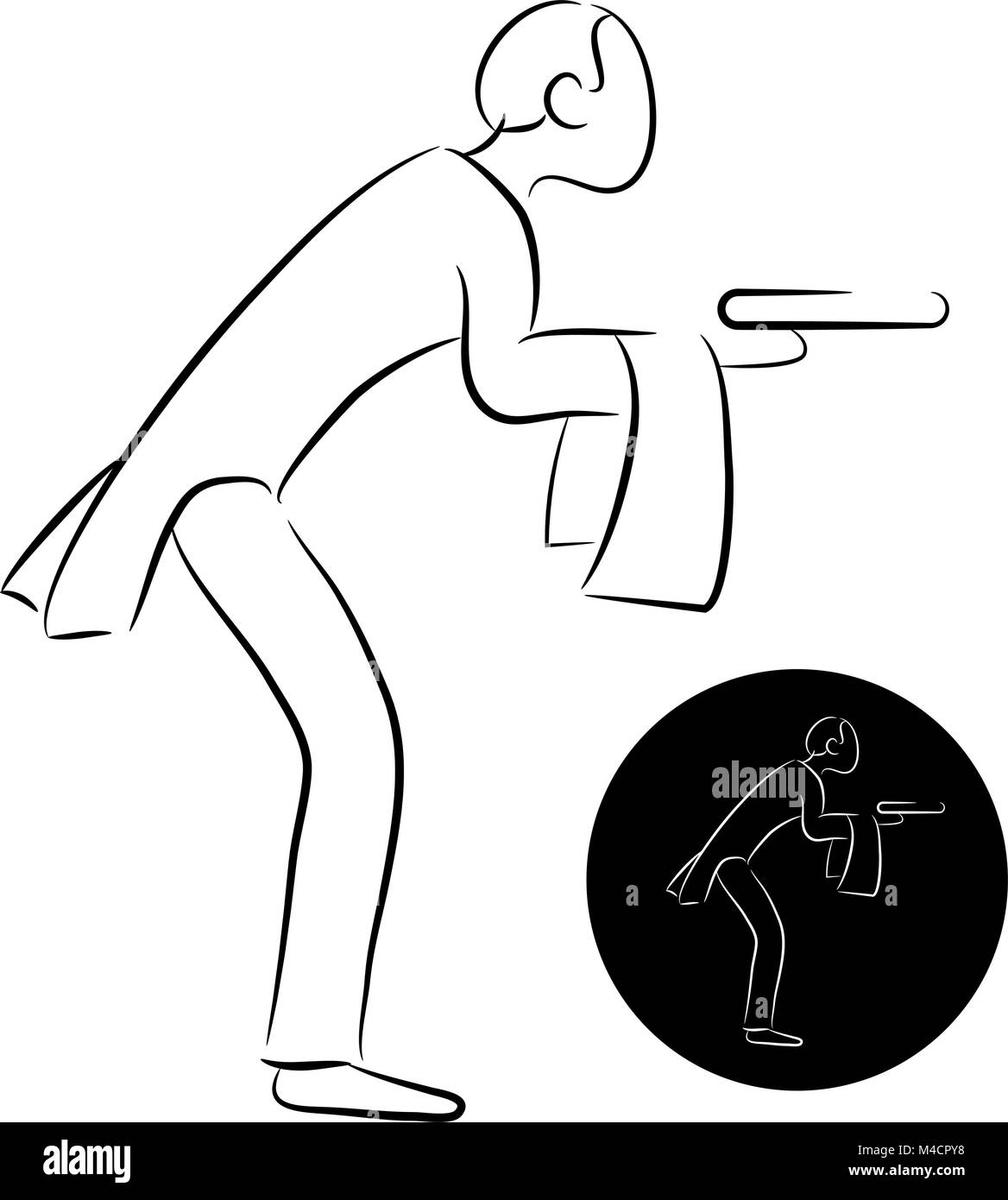 Butler icon vector vectors hi-res stock photography and images - Alamy