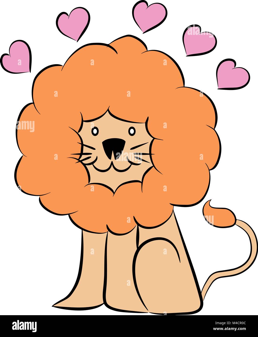 Male african lion on Stock Vector Images - Alamy