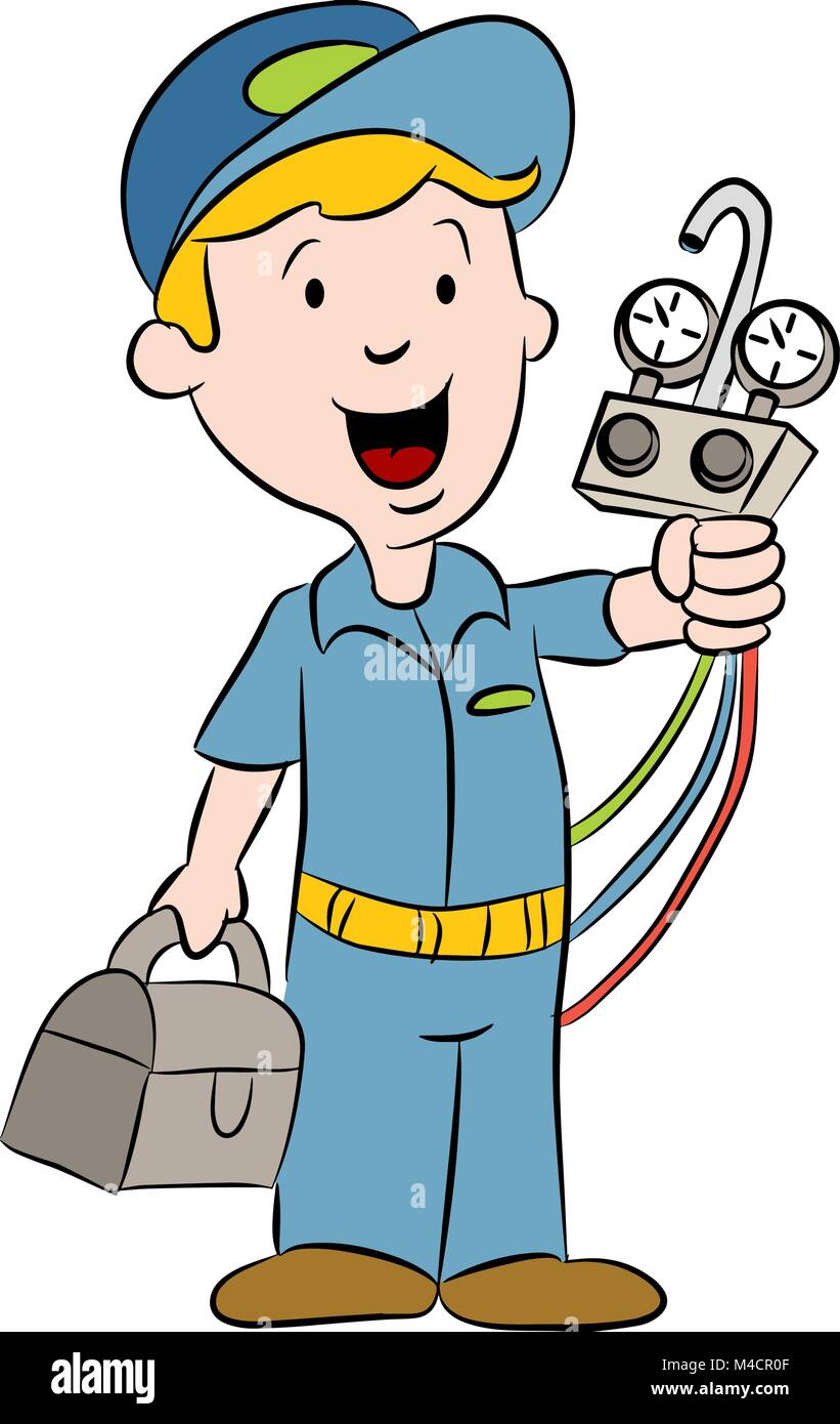 An image of a cartoon repairman Stock Vector Image & Art - Alamy
