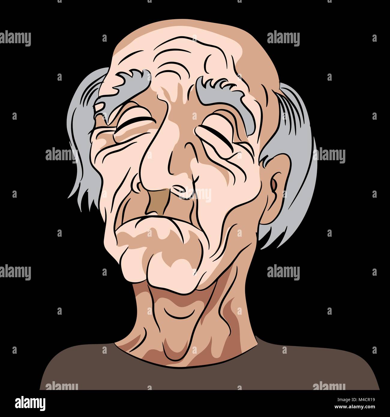 Elderly depression illustration Stock Vector Images - Alamy