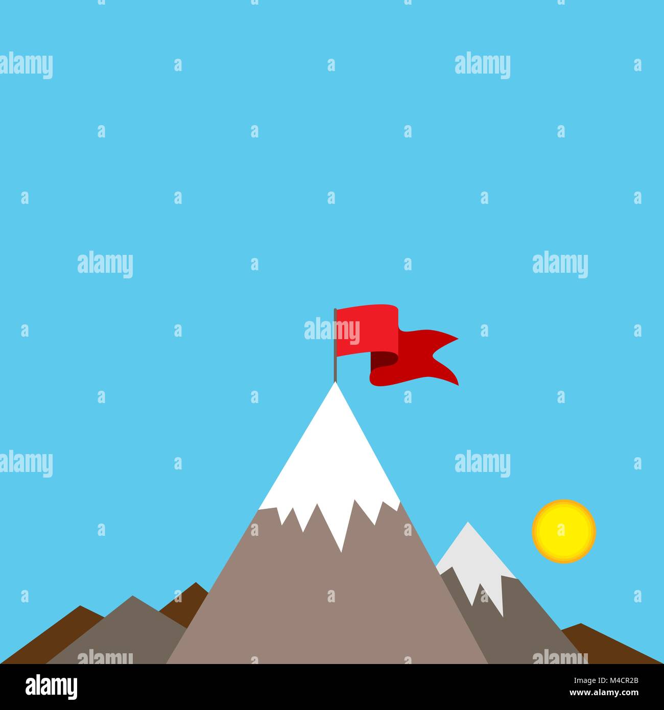 Red peak flag hi-res stock photography and images - Alamy