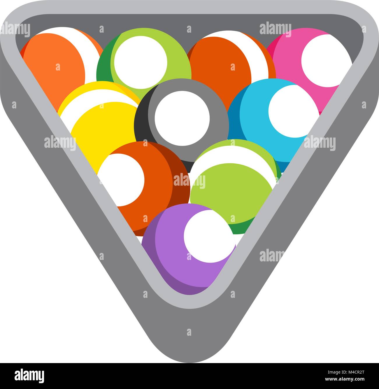 An image of billiard pool balls in a rack Stock Vector Image & Art - Alamy