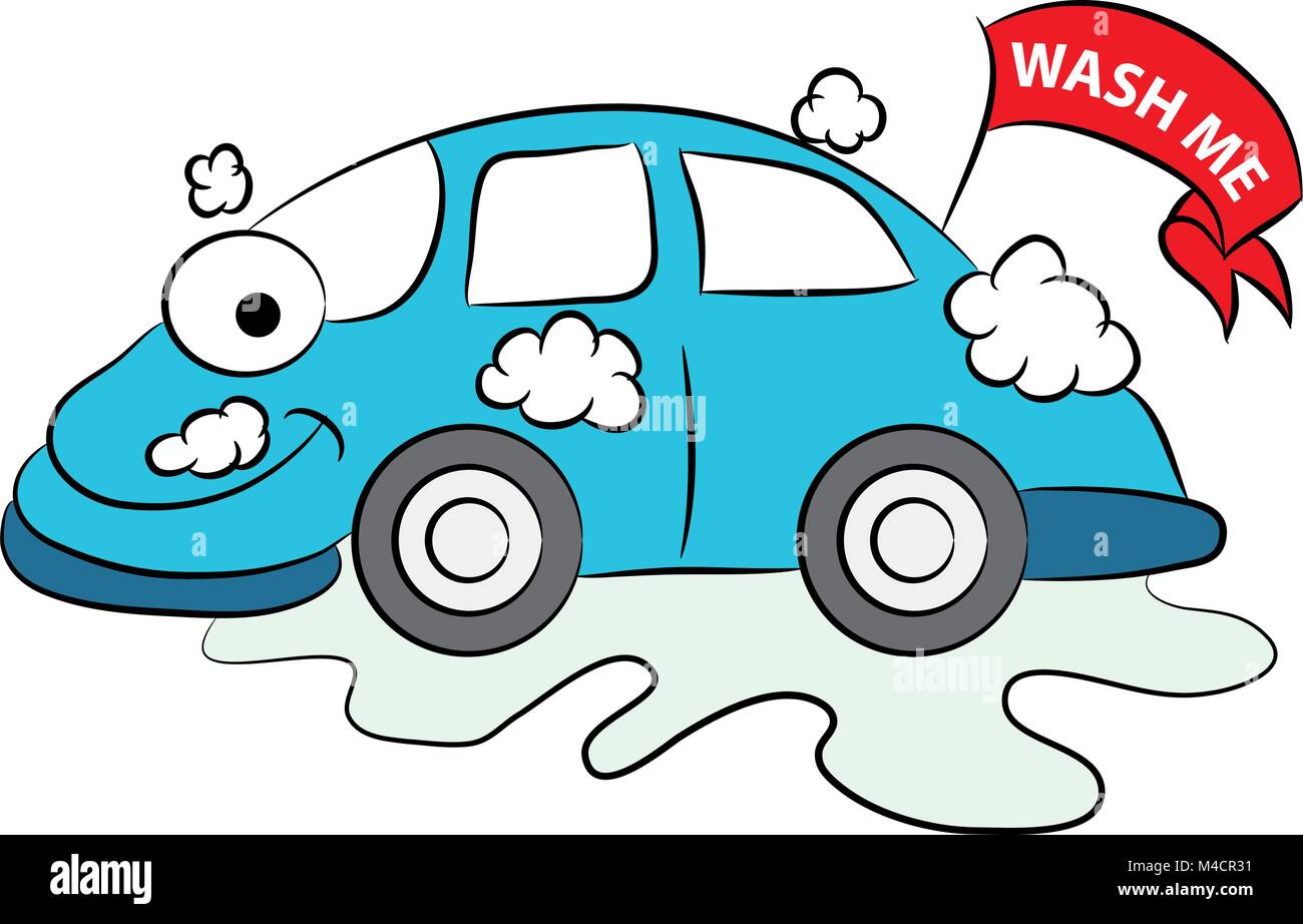 Car being washed Stock Vector Images - Alamy