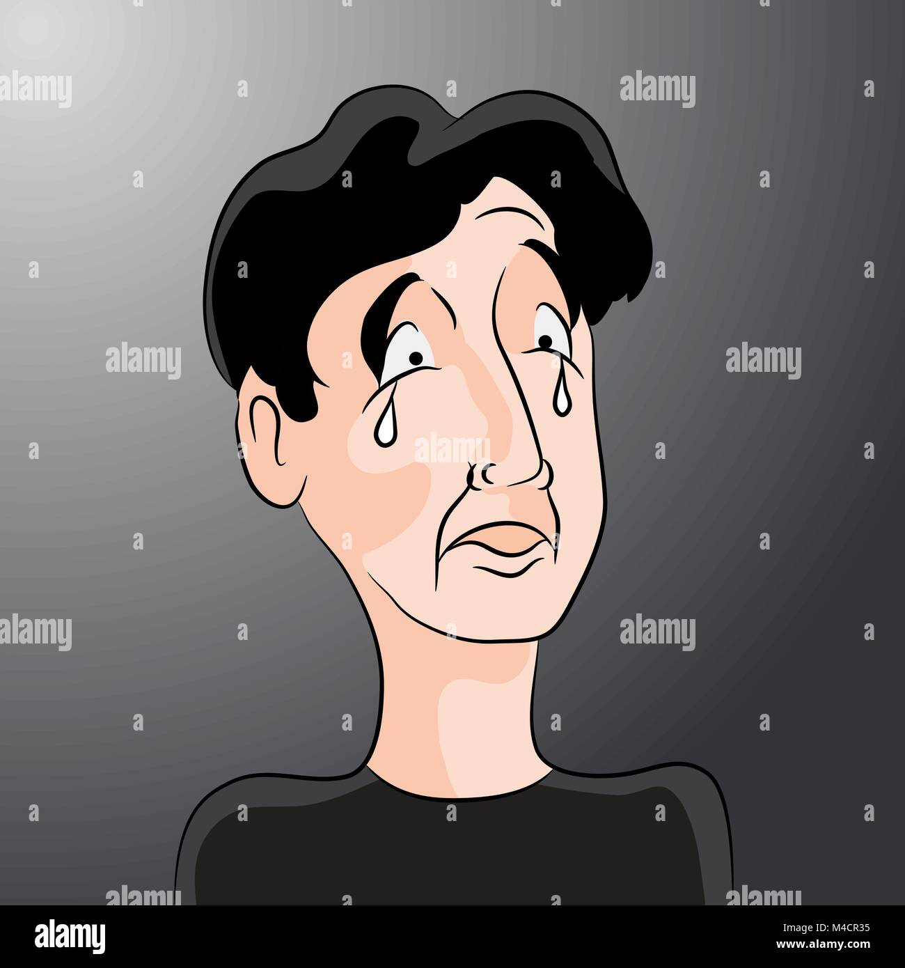 Crying man tears Stock Vector Images - Alamy