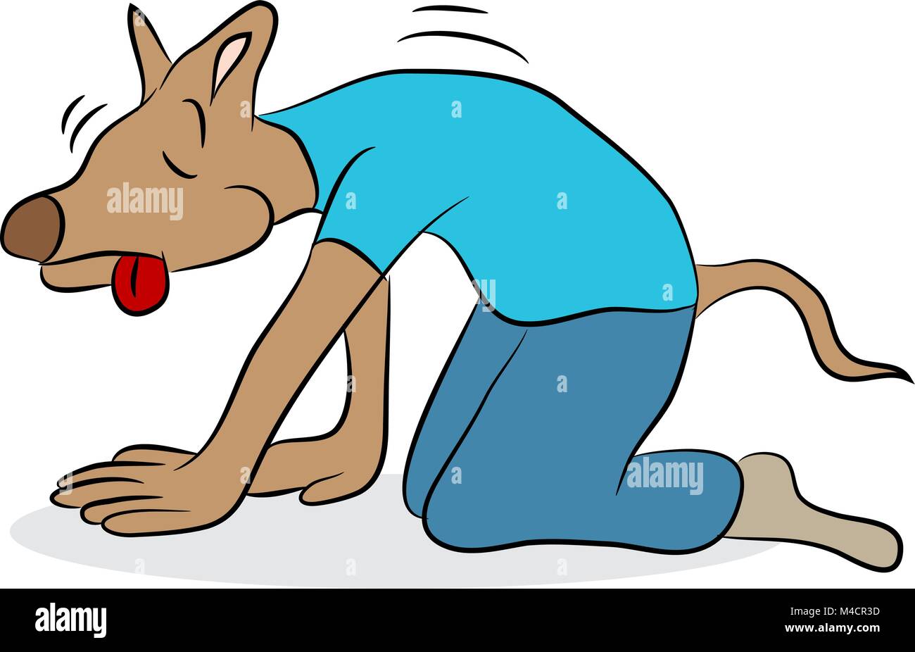 Cartoon illustration tired worn out hi-res stock photography and images ...