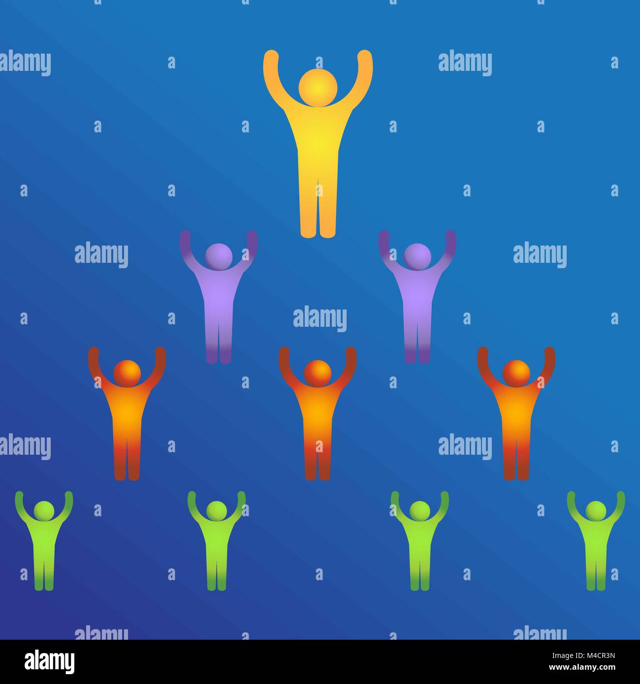 Leadership chart organization hierarchy Stock Vector Images - Alamy