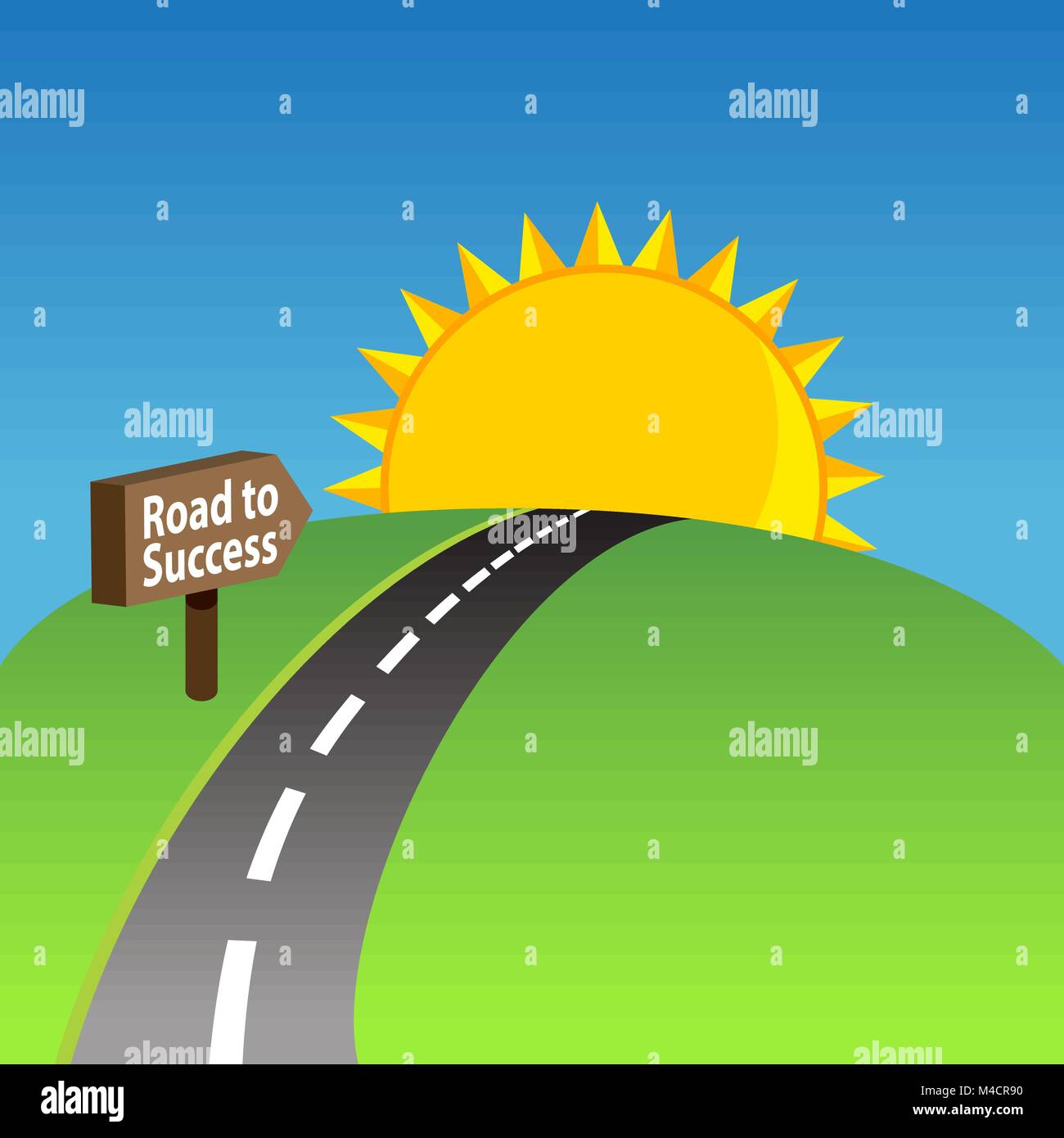 Metaphor road success Stock Vector Images - Alamy