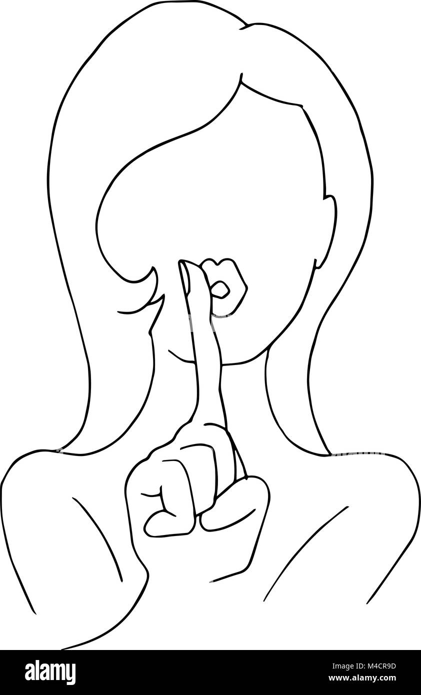 Request for silence Stock Vector Images - Alamy