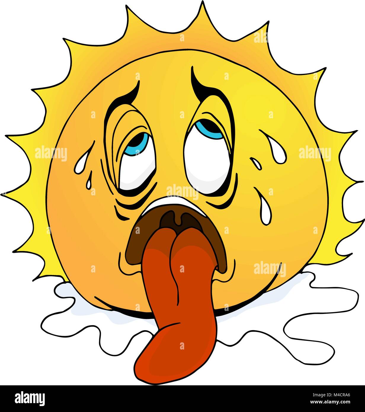 An image of a sweating sun Stock Vector Image & Art - Alamy