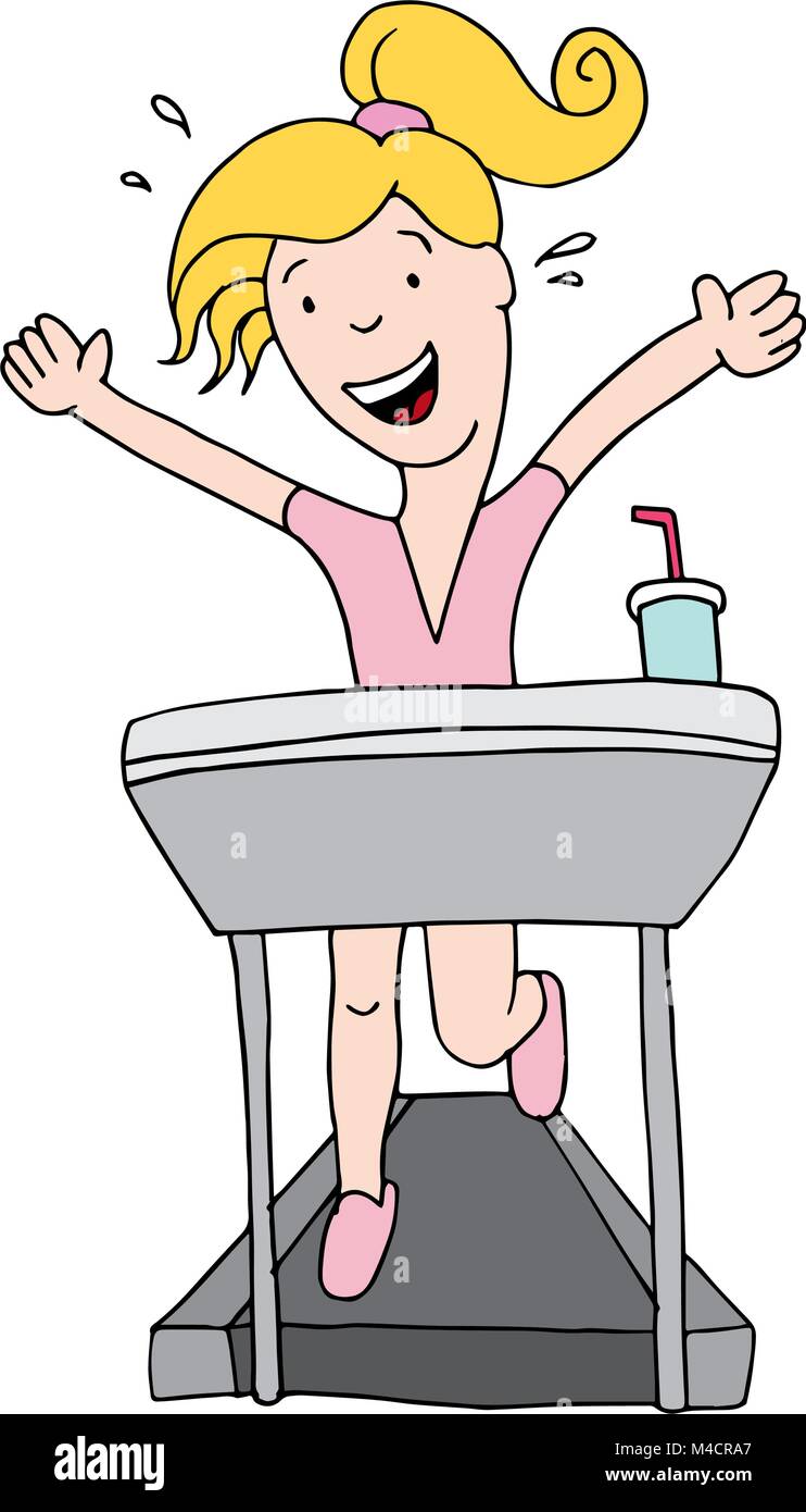 Treadmill running machine on Stock Vector Images - Alamy