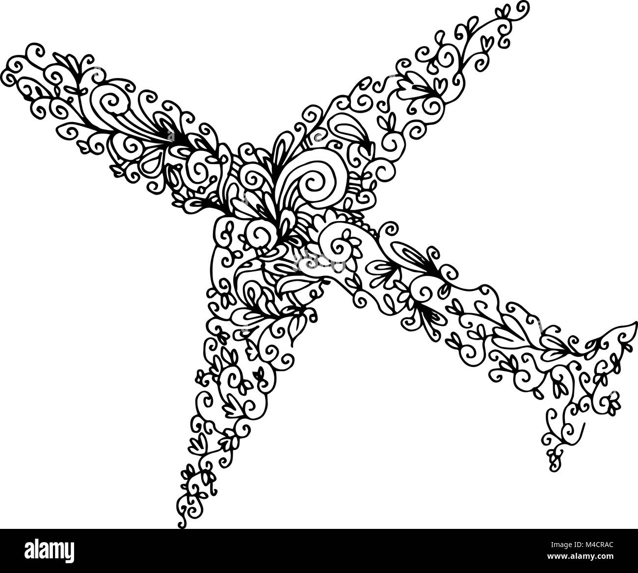 An image of an airplane - zentangle style Stock Vector Image & Art - Alamy